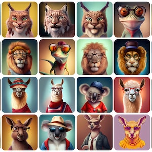 210 Printable Funny and Unique Animal Images - Perfect for Home Decor ...