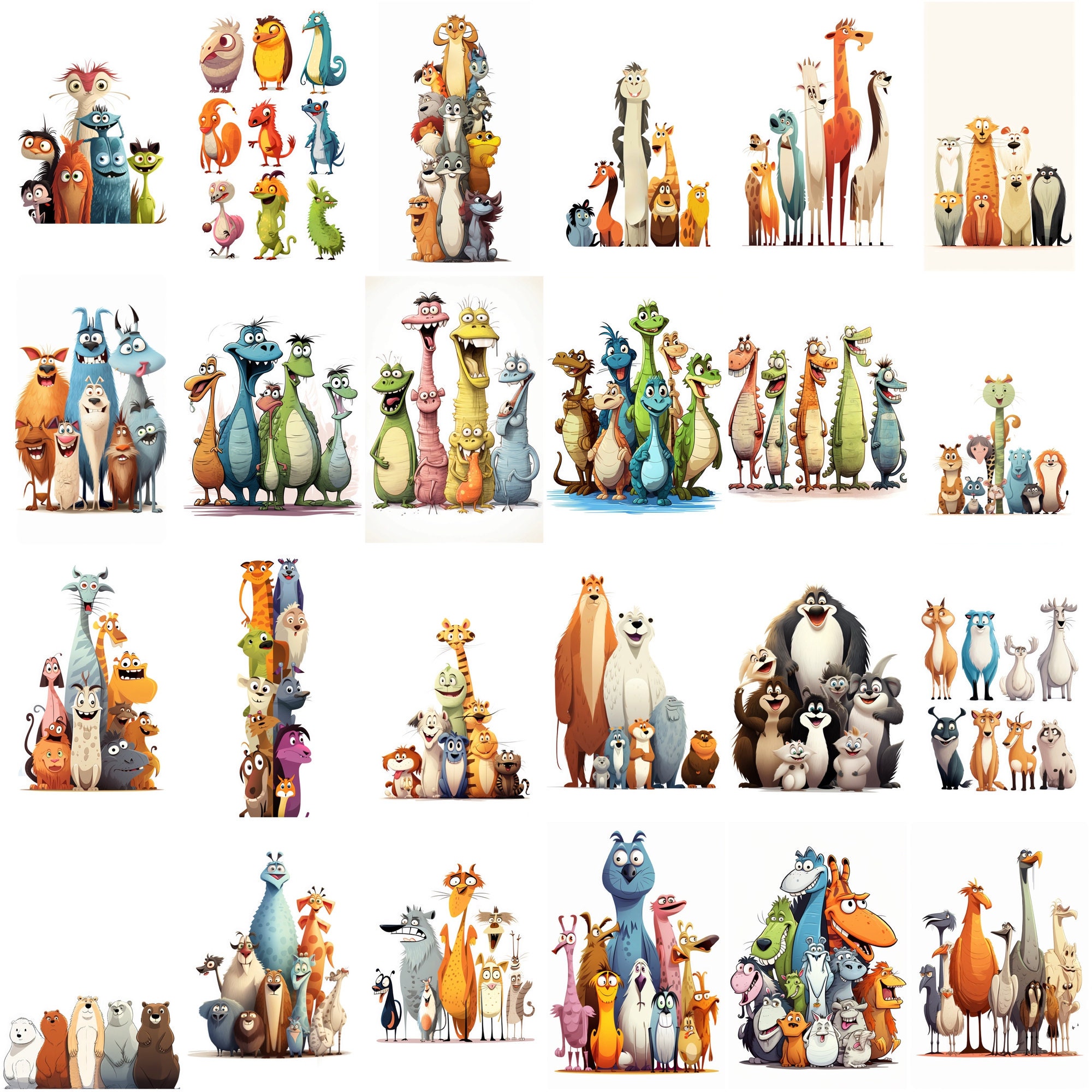 230 Quirky and Fun Animal Group Portraits - Etsy