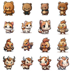 117 Adorable Chibi Animal Illustrations With Transparent Backgrounds ...