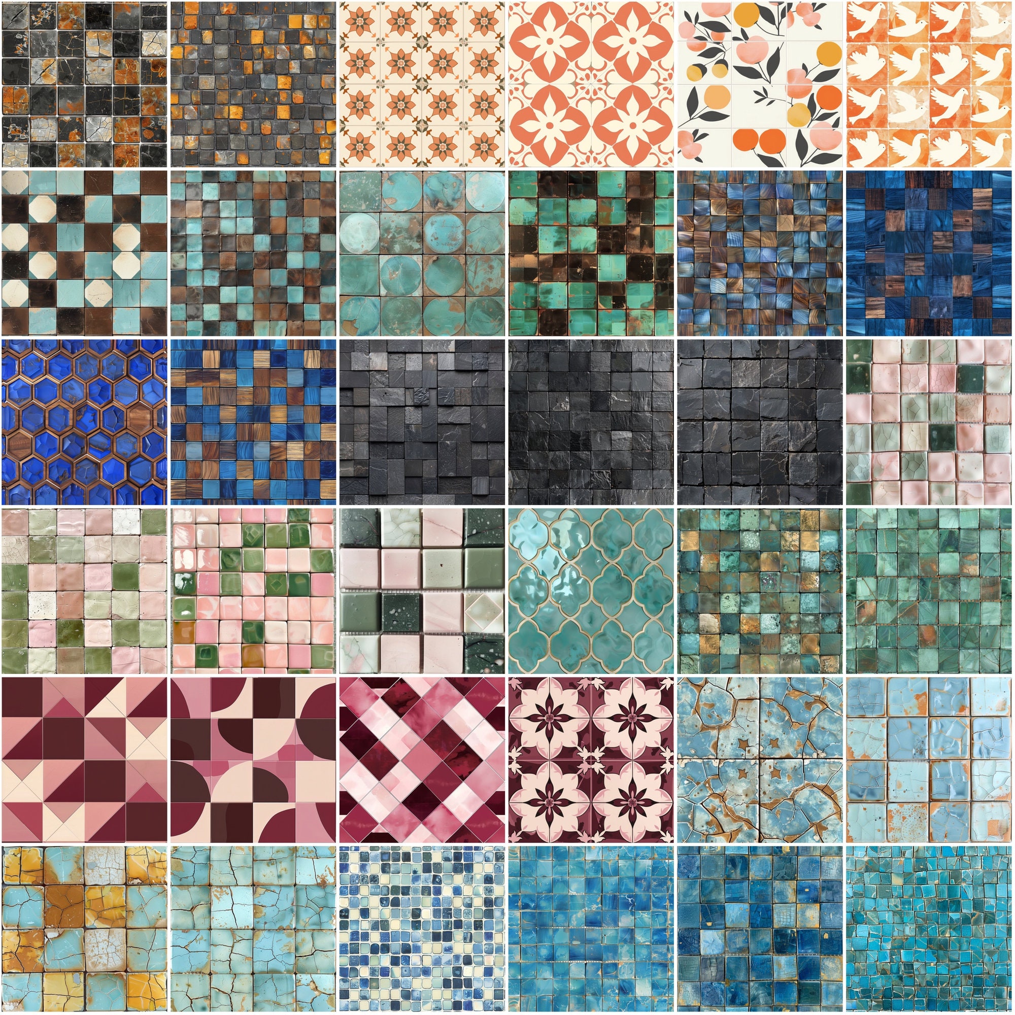 330 Ceramic Tile Seamless Patterns Bundle High-resolution JPG ...