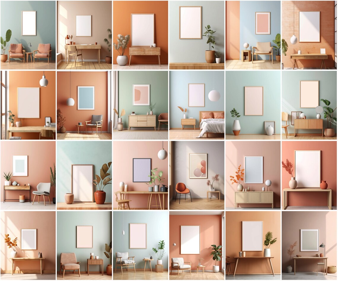 320 Scandinavian Frame Mockups Bundle - Professional Wall Art Mockups ...