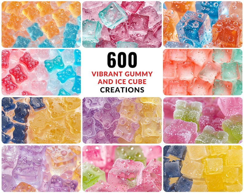 600 High-resolution Gummy and Ice Cube Images - Etsy