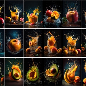 Ultimate Splash Art: 195 Fruit-inspired, High-res Pngs - Etsy
