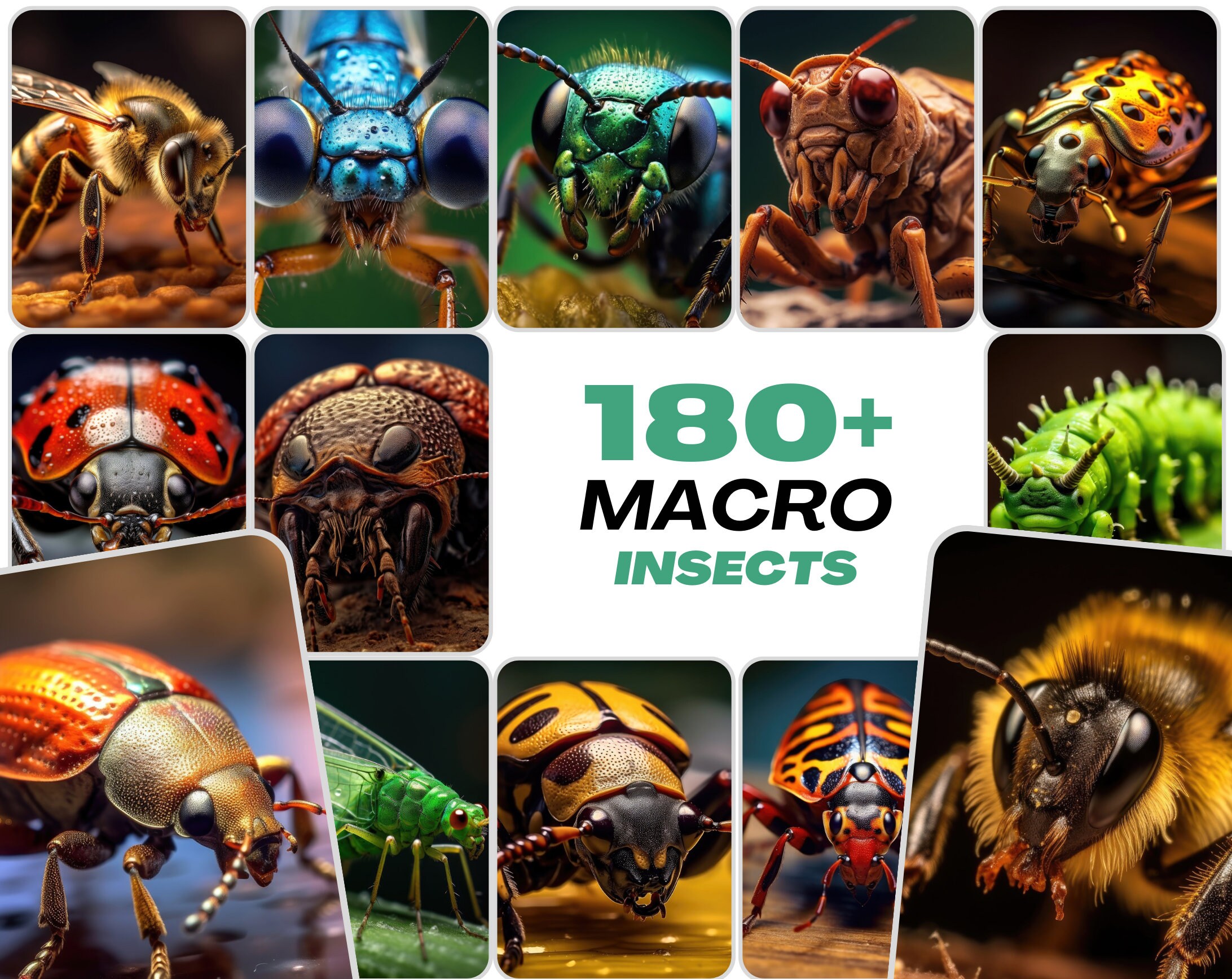 Macro Insect Artwork: High-res Image Set With Business Use License - Etsy