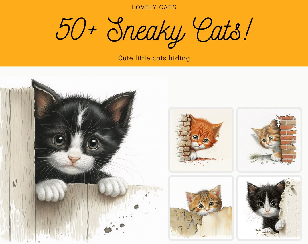 Peekaboo Cats: Adorable Collection of 50 Playful Feline Images, Perfect ...