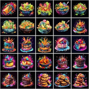 Colorful Surreal Food Images: Magical & Dreamy PNG Illustrations With ...