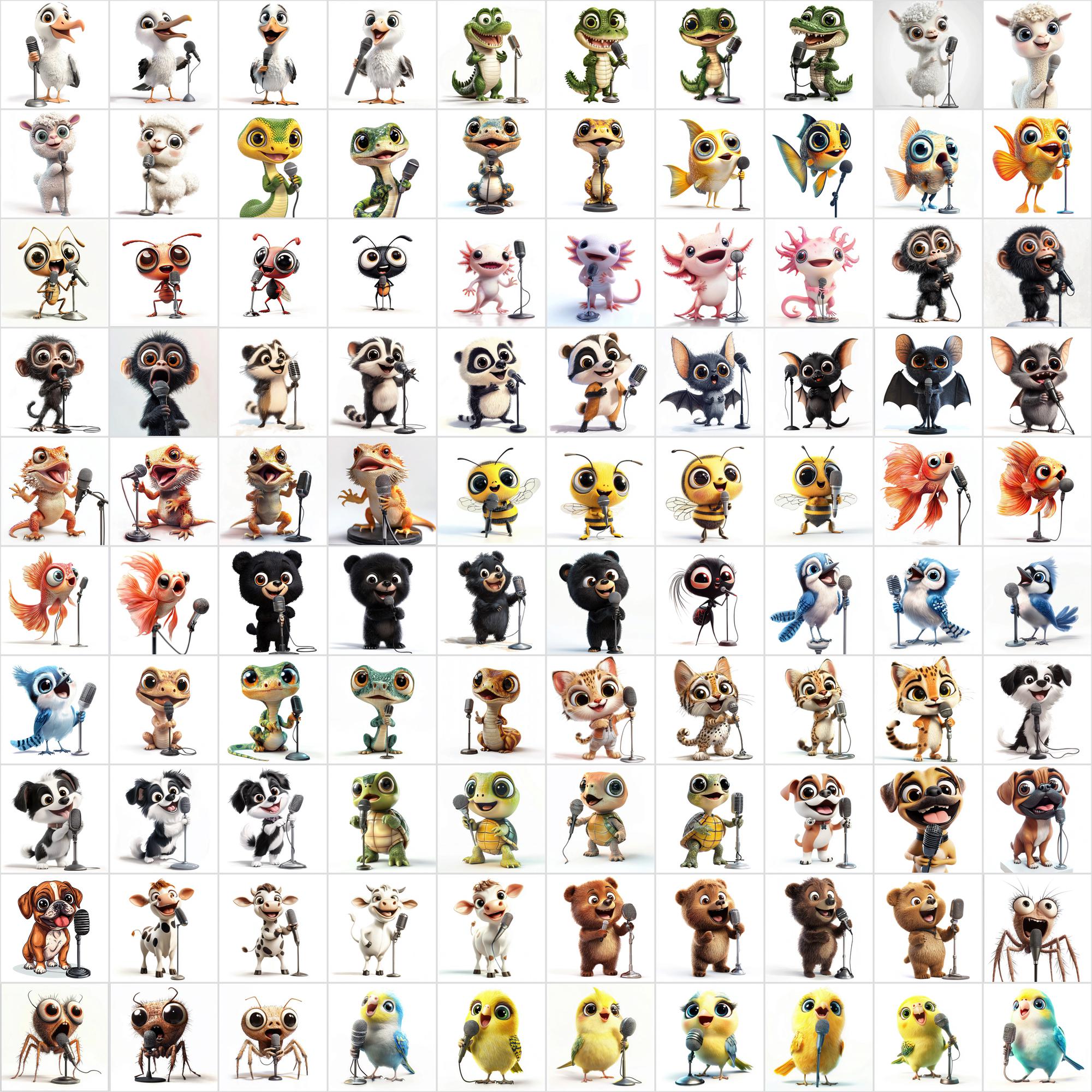 1000 High-resolution Animal Images Holding Microphones – Commercial ...