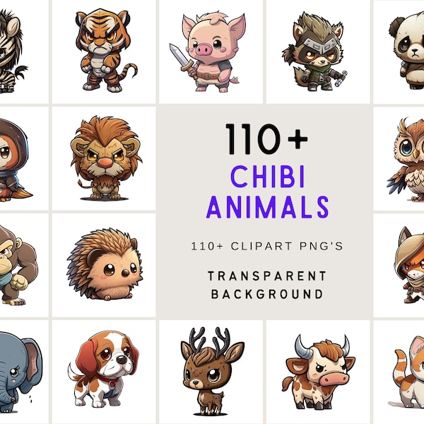 Chibi Animals - Etsy