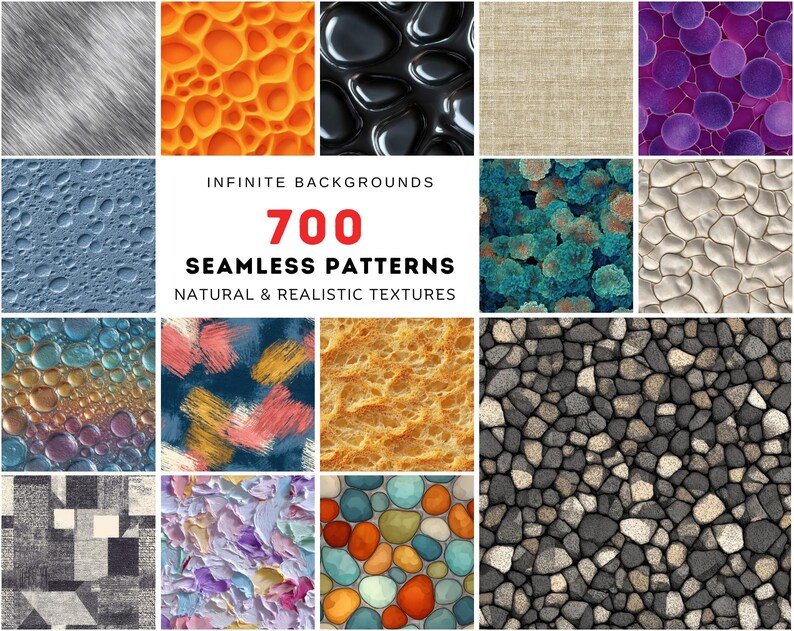 700 Seamless Texture Patterns | JPG & Photoshop .PAT - Etsy UK
