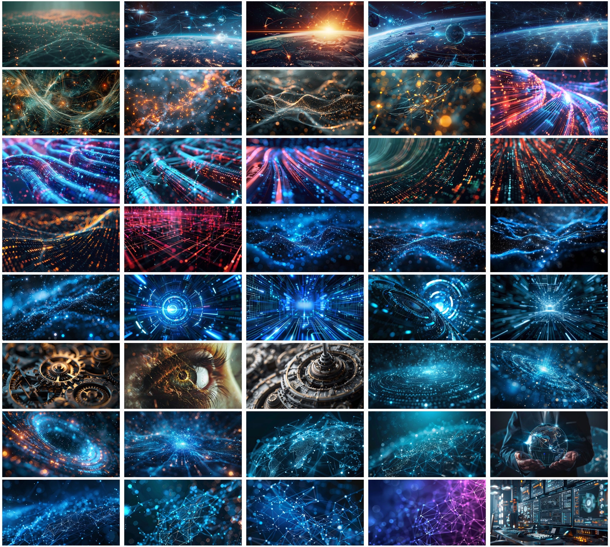 Futuristic Digital Art Collection - 500 Tech Related Images - Etsy