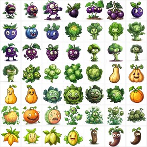 550 High-resolution Fruits & Veggies Zombies-themed Images - Etsy