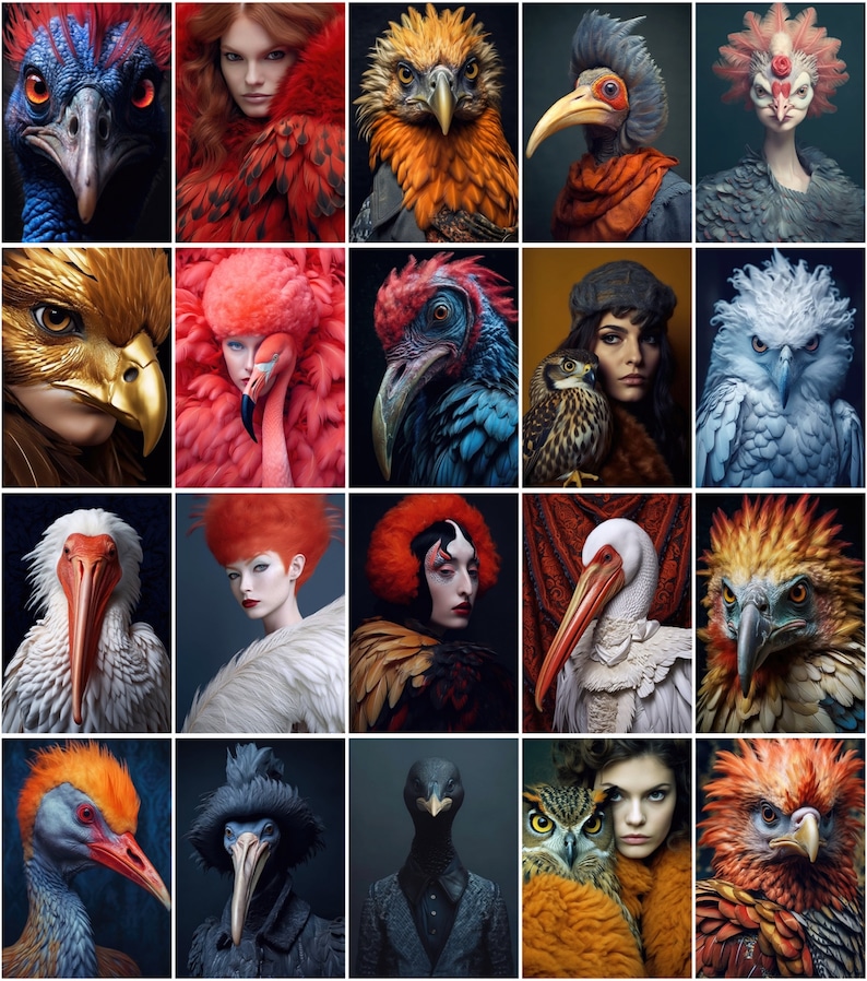 Colourful High-resolution Avian Fashion Photography Pngs - Commercially ...