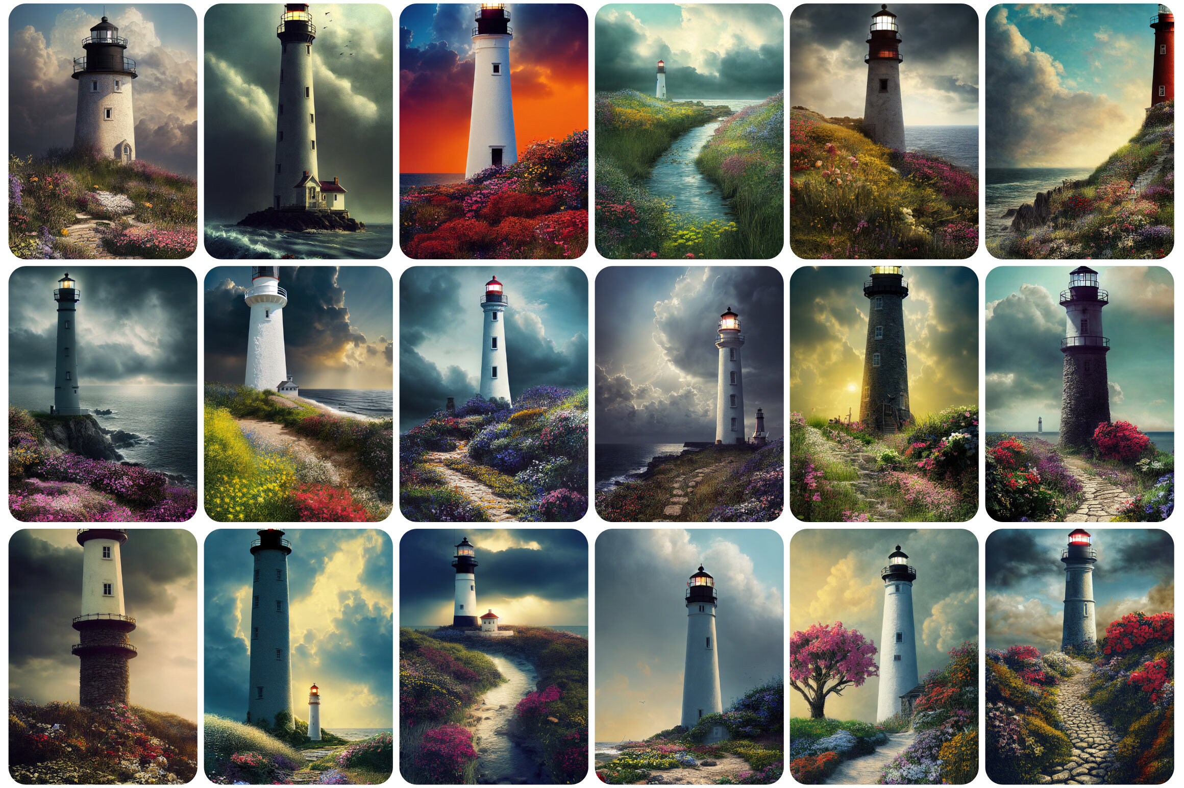 120 High-resolution, Printable Lighthouse Images Perfect for Home Decor ...