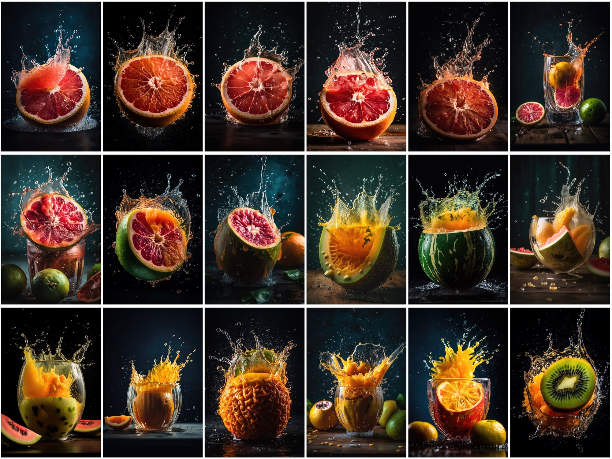 Ultimate Splash Art: 195 Fruit-inspired, High-res Pngs - Etsy