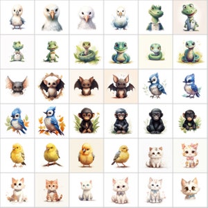 300 Transparent PNG Cute Animal Illustrations With Commercial License ...