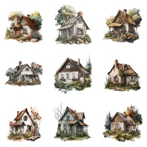 Rustic House & Cottage Bundle - 59 High-quality Images, Vintage Homes ...