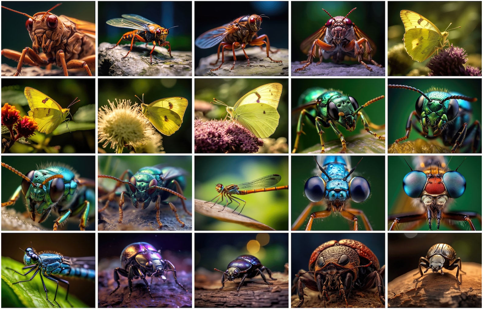 Macro Insect Artwork: High-res Image Set With Business Use License - Etsy