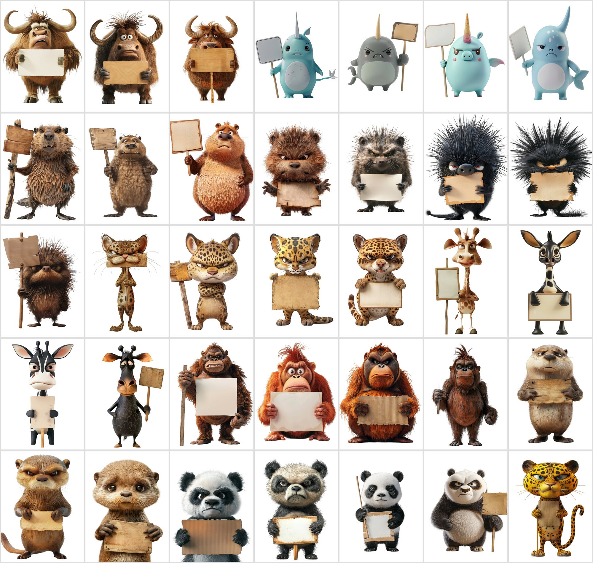 430 Angry, Fluffy Animals With Signs High-resolution PNG & JPG Images ...