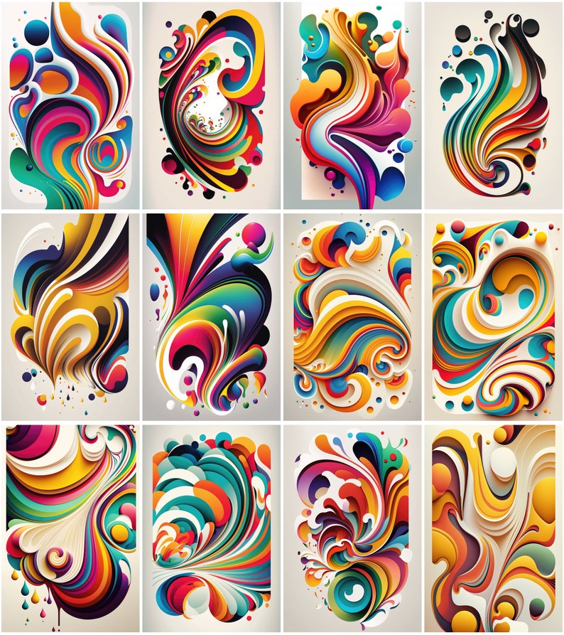 Pastel Art Geometric Wavy Swirls Background 100 Stunning Pastel ...