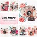 Watercolor Vintage Camera Clipart: Retro Floral Collection (130 Images ...