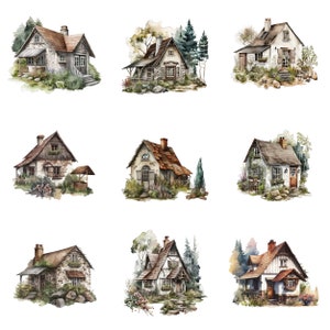 Rustic House & Cottage Bundle - 59 High-quality Images, Vintage Homes ...