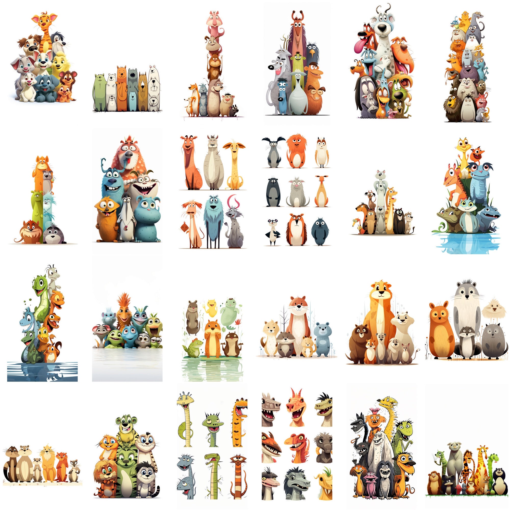 230 Quirky and Fun Animal Group Portraits - Etsy