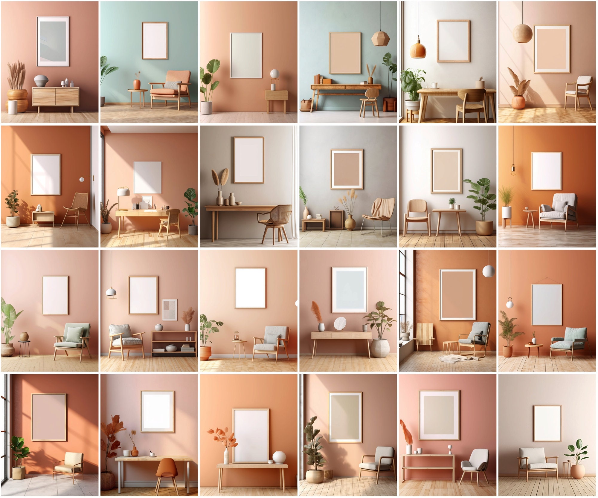 320 Scandinavian Frame Mockups Bundle Professional Wall Art Mockups - Etsy