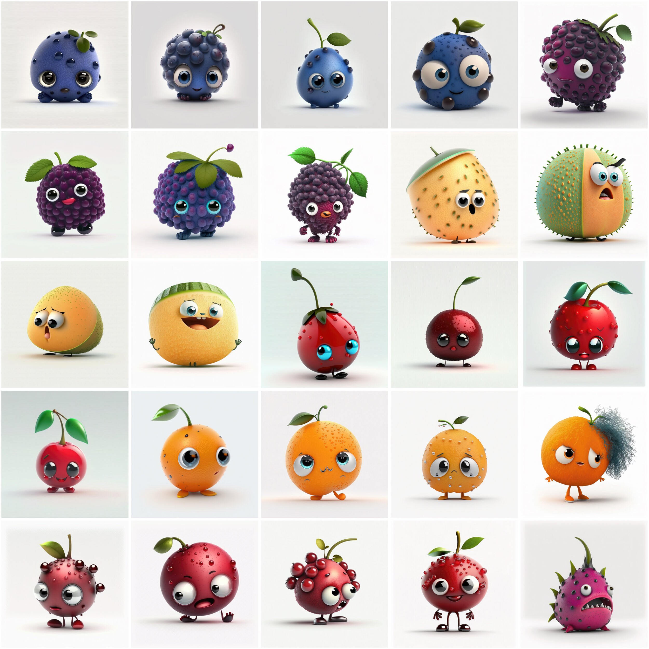 190 Funny Fruit Images Bundle, Pngs With Transparent Background for ...