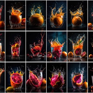 Ultimate Splash Art: 195 Fruit-inspired, High-res Pngs - Etsy