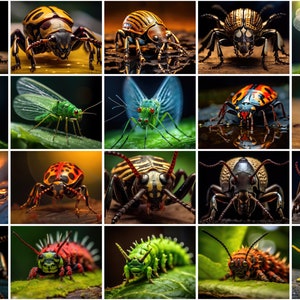 Macro Insect Artwork: High-res Image Set With Business Use License - Etsy