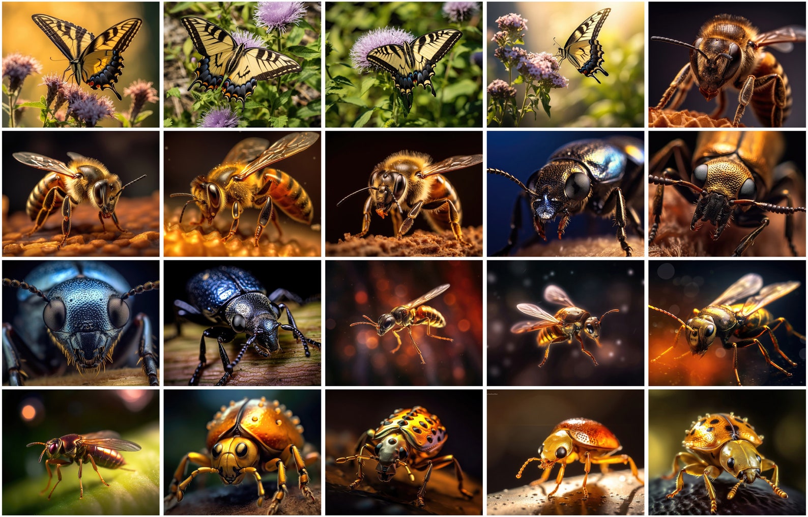 Macro Insect Artwork: High-res Image Set With Business Use License - Etsy