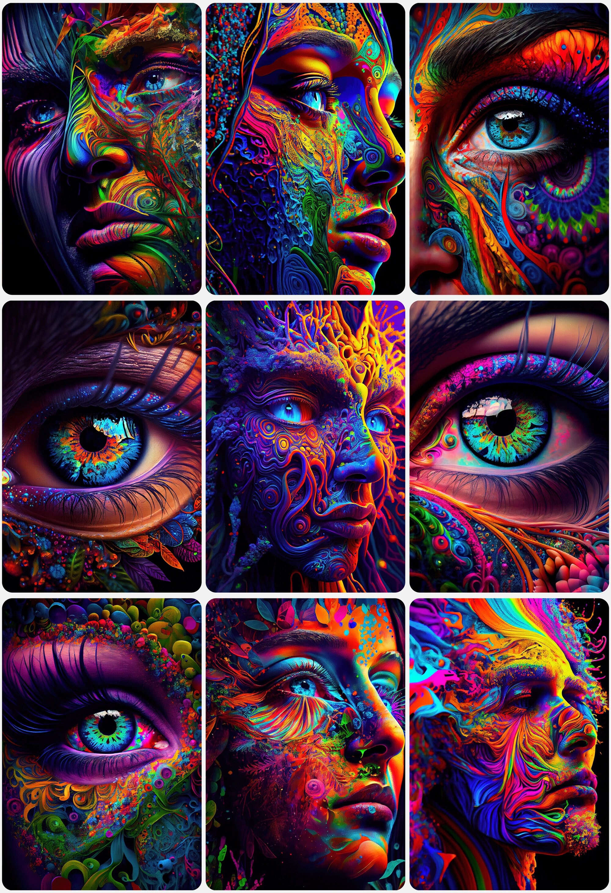 Psychedelic Eyes Unleash Your Creativity and Add a Pop of - Etsy