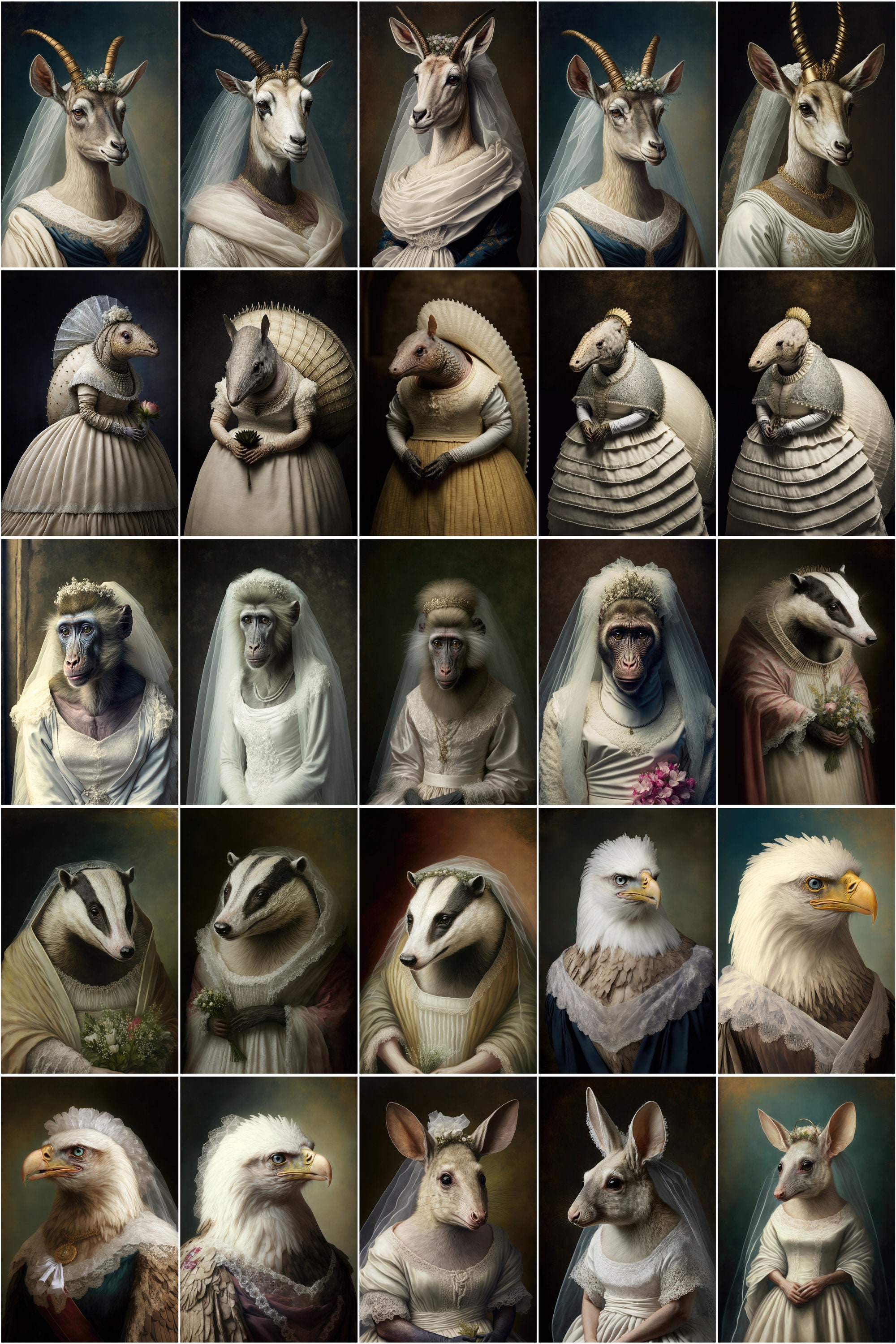 Animal Wedding Clipart: 390+ Bridal PNG Images (digital Download) - Etsy