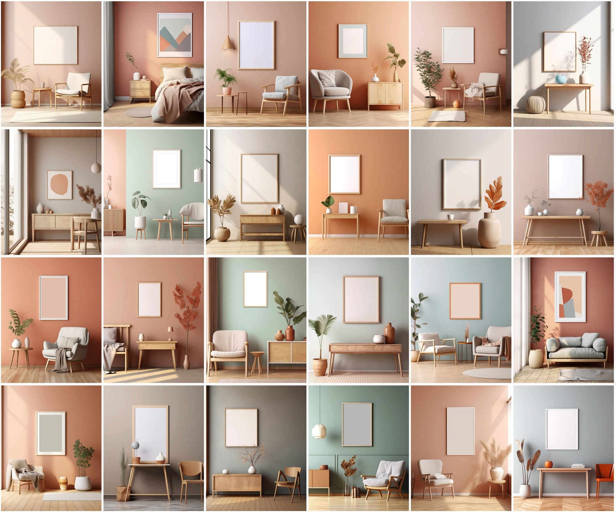 320 Scandinavian Frame Mockups Bundle Professional Wall Art Mockups - Etsy