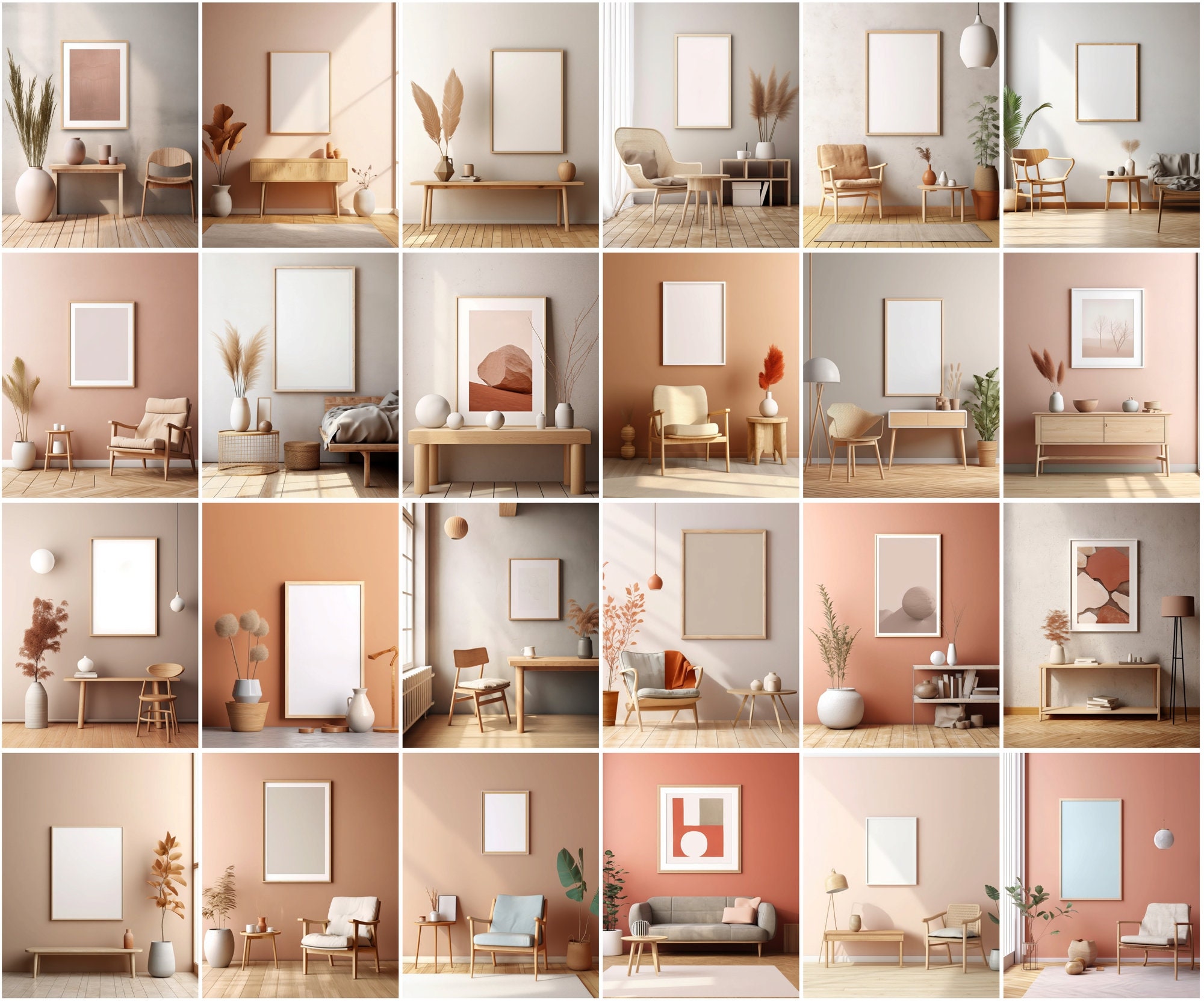 320 Scandinavian Frame Mockups Bundle Professional Wall Art Mockups - Etsy