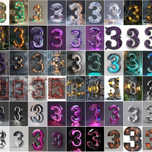 1185 Artistic Numbers Collection: Cyberpunk, Steampunk, and More - Etsy