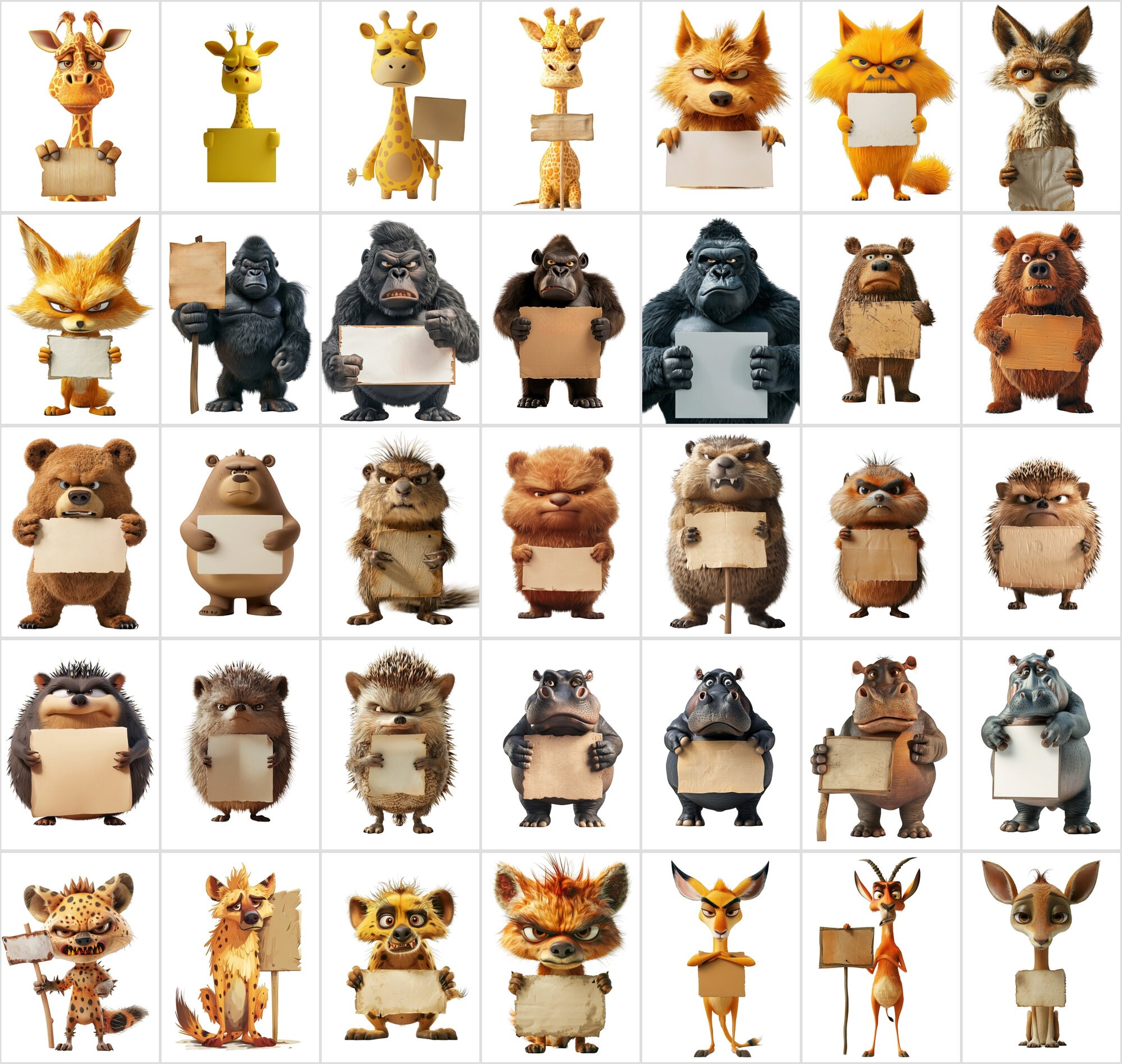 430 Angry, Fluffy Animals With Signs High-resolution PNG & JPG Images ...