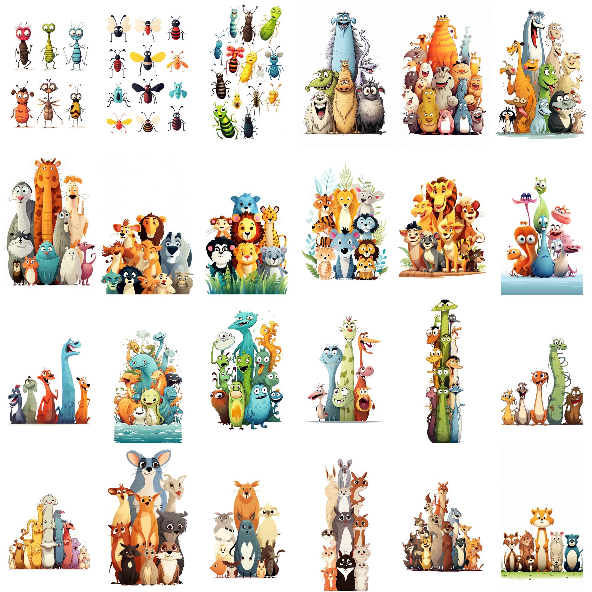 230 Quirky and Fun Animal Group Portraits - Etsy