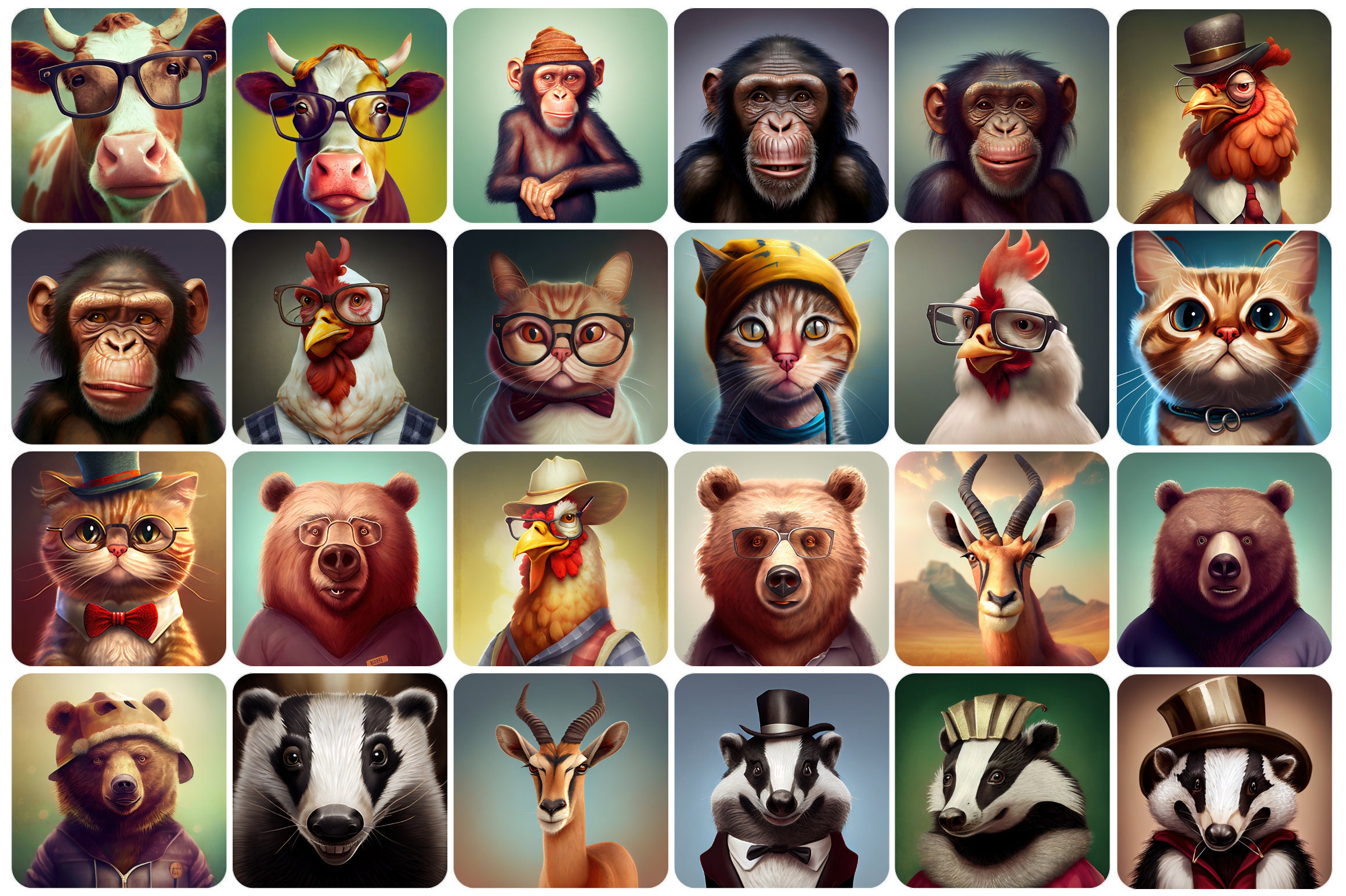 210 Printable Funny and Unique Animal Images Perfect for Home Decor ...