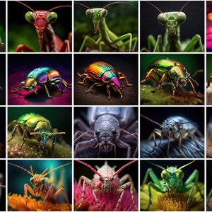 Macro Insect Artwork: High-res Image Set With Business Use License - Etsy