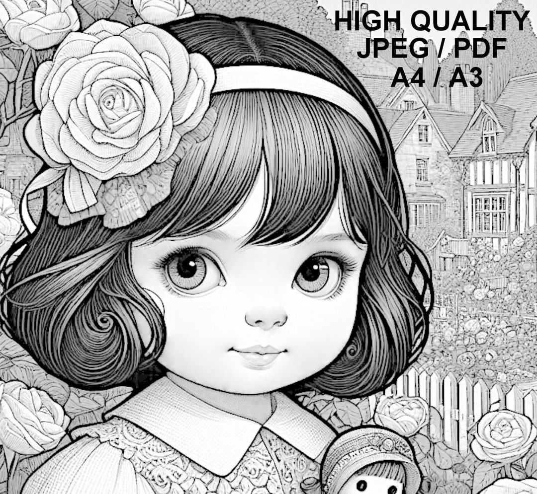Series girl Coloring Page for Adults Kids Coloring Page Instant ...