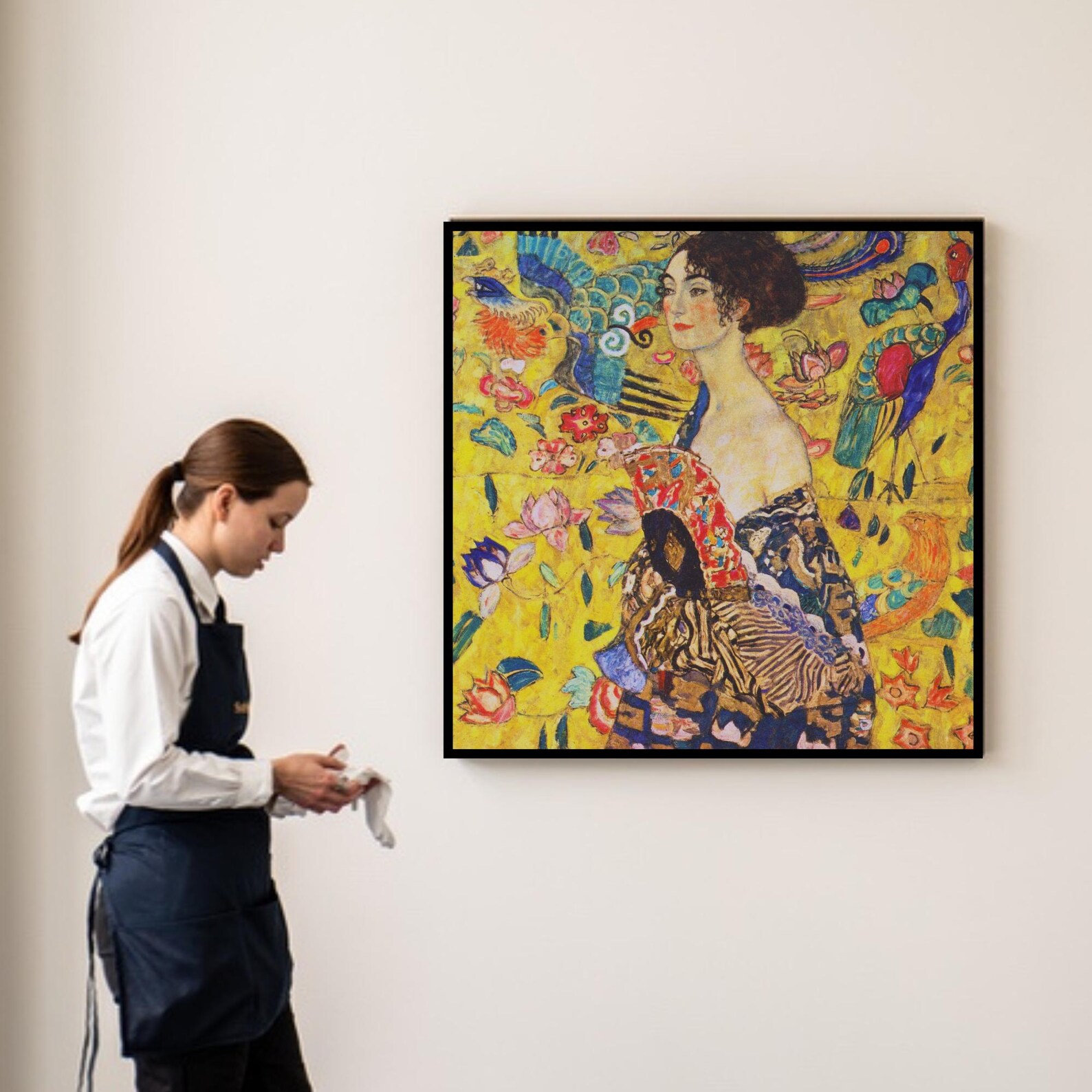 Gustav Klimt's - Lady With a Fan (1918) Diamond Painting Kit: Square ...