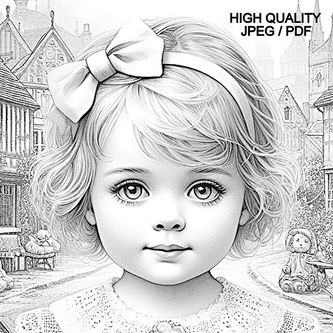 Series girl Coloring Page for Adults Kids Coloring Page Instant ...