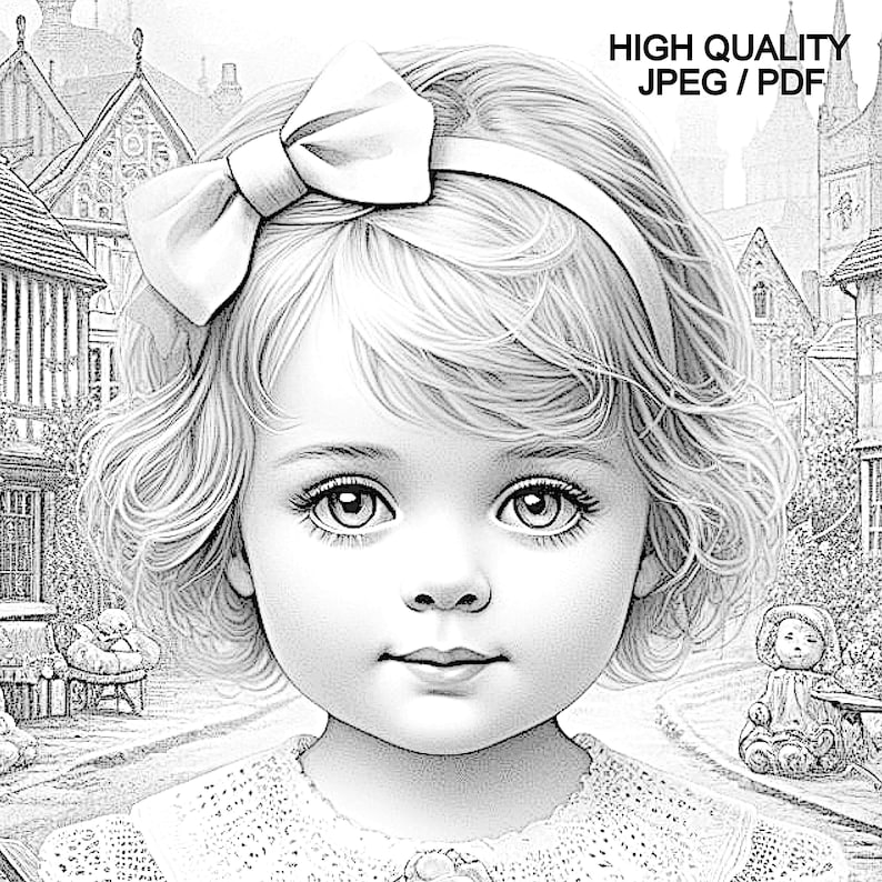 Series girl Coloring Page for Adults Kids Coloring Page Instant ...