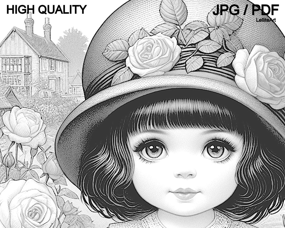 Series girl Coloring Page for Adults Kids Coloring Page Instant ...