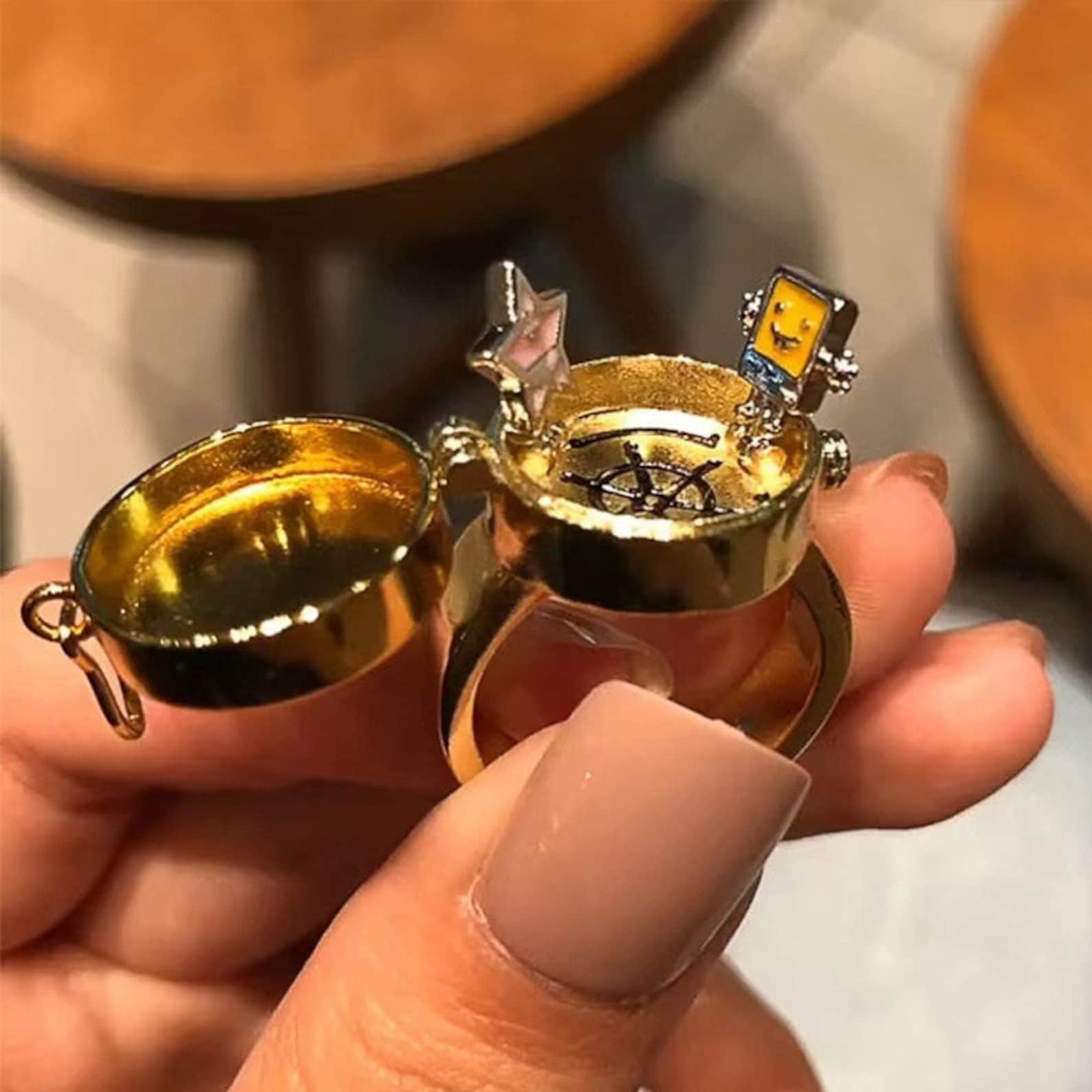 Spongebob Bff Ring Spongebob Rotate Ring Spongebob Ring Best - Etsy