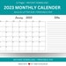 2023 Monthly Calendar With Notes & Todos, Printable Calendar Template ...