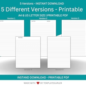 Note Page Printable, Note Template, Note Letter, Note Paper, Note ...