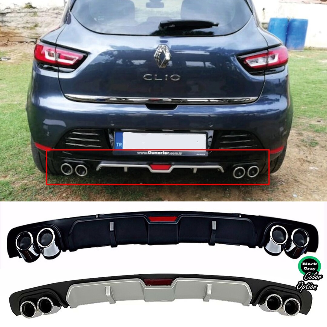 For Renault Clio Mk4 Rear Diffuser Diffusor Black or Gray - Etsy