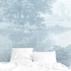 Subtle Wallpaper, Watercolor Landscape Wall MURAL. Painting, Trees ...